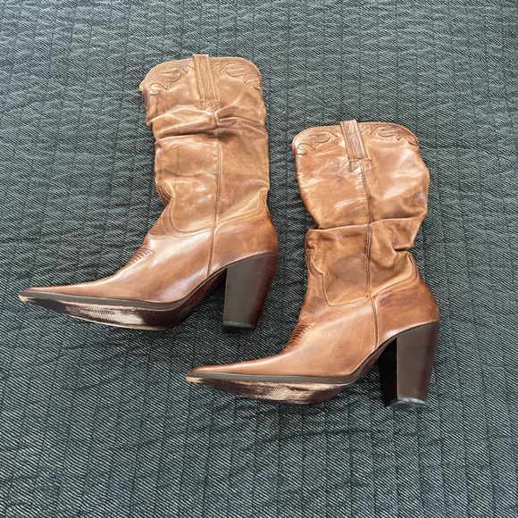 Charlie Horse | Shoes | Charlie Horse Elegant Brown Leather Cowboy ...